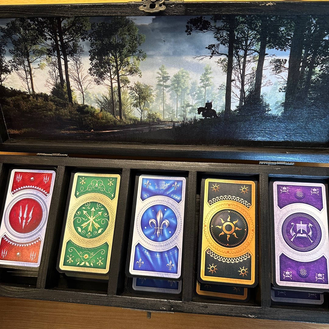 wts the Witcher collectible card game with wooden box Geralt of Rivia ...