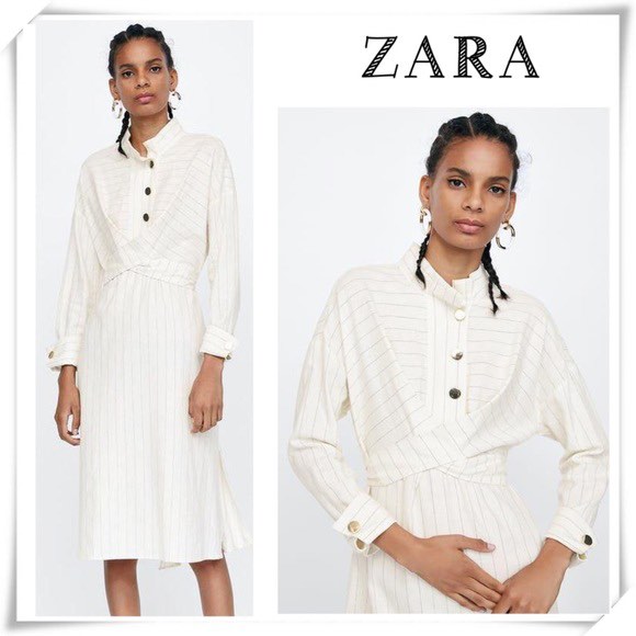 ZARA LINEN DRESS, Women's Fashion, Dresses & Sets, Dresses on Carousell