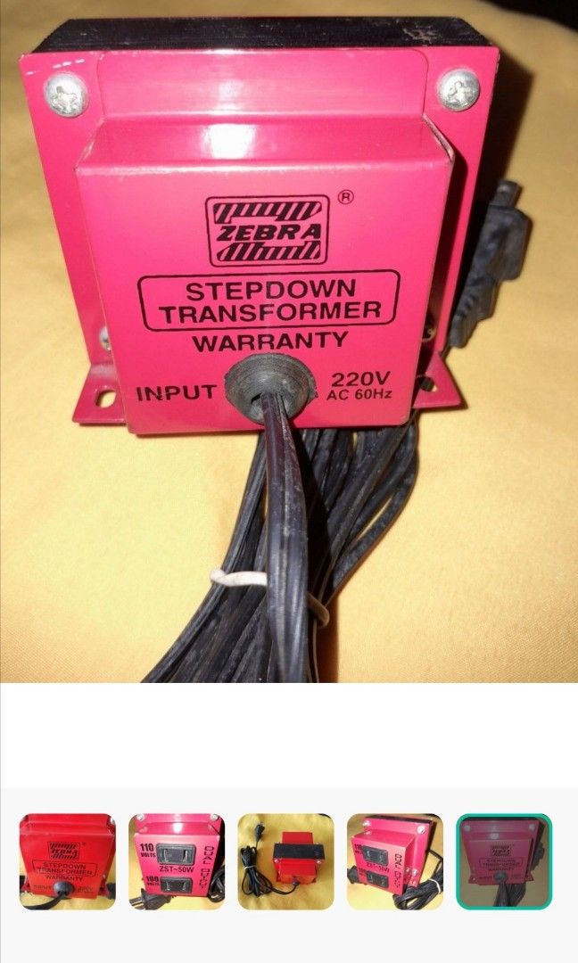 Zebra step down transformer 100v 110v, TV & Home Appliances, Electrical ...