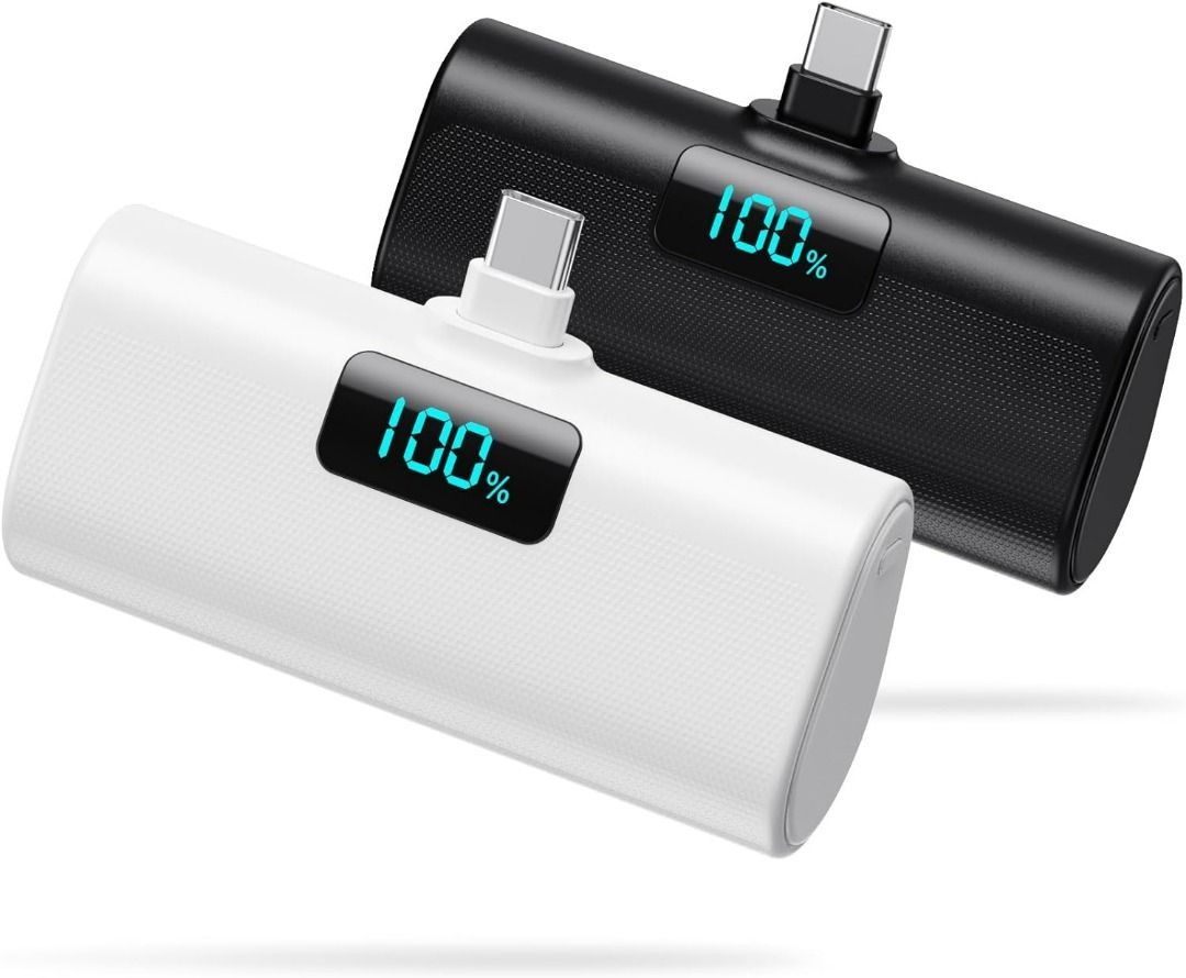 [1658A] Small Portable Handphone Charger 5000mAh, Upgraded PD USB C ...