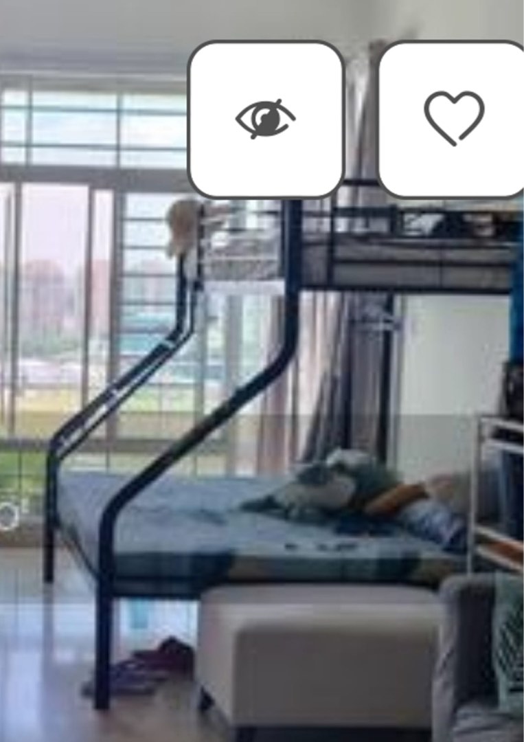 2 storey bed and mattress, Furniture & Home Living, Furniture, Bed ...