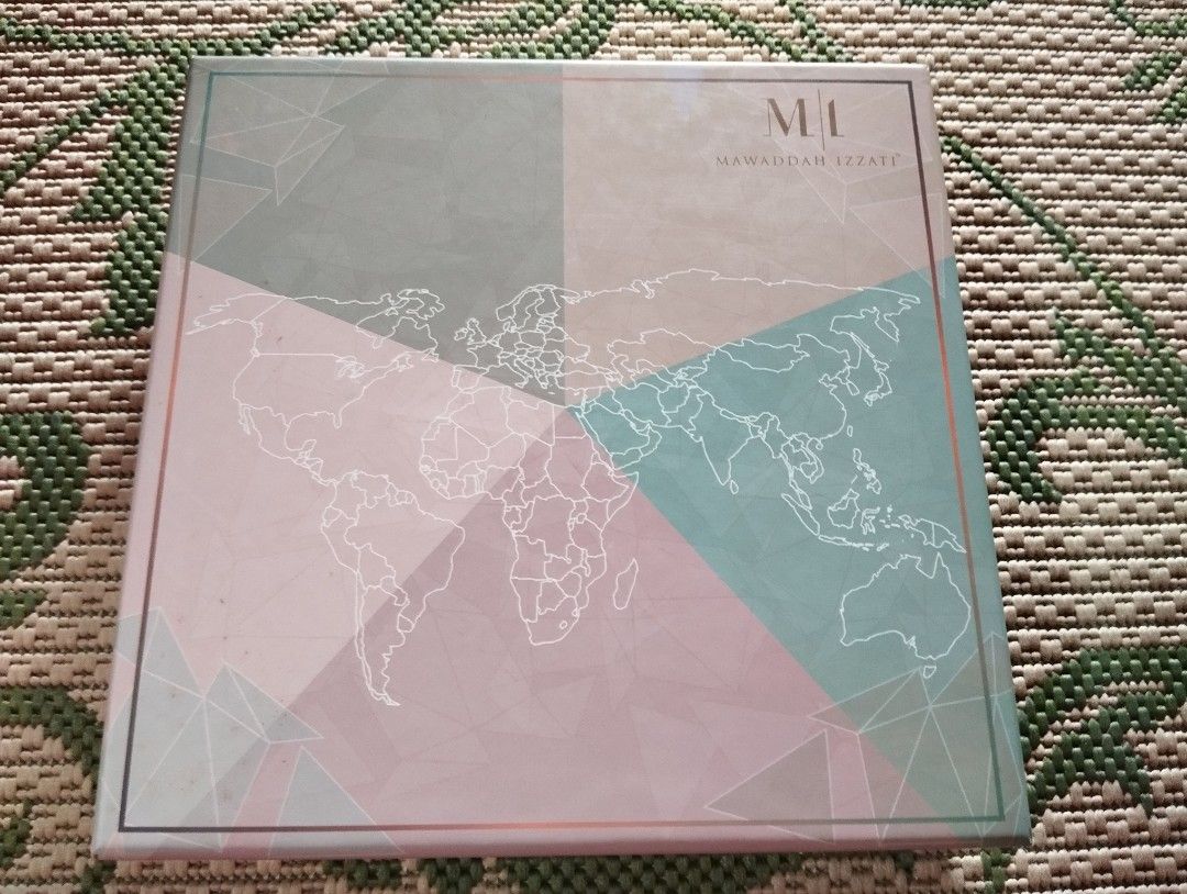 60" Square Hijab Mawaddah Izzati World Map Series Baby Blue, Women's ...