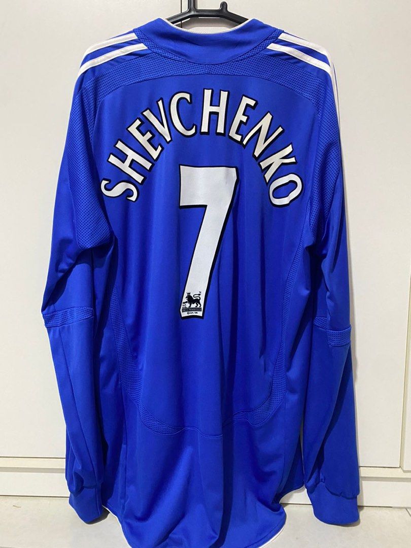 #7 Shevchenko Chelsea FC 2007-08 Home Longslevee soccer/football jersey ...