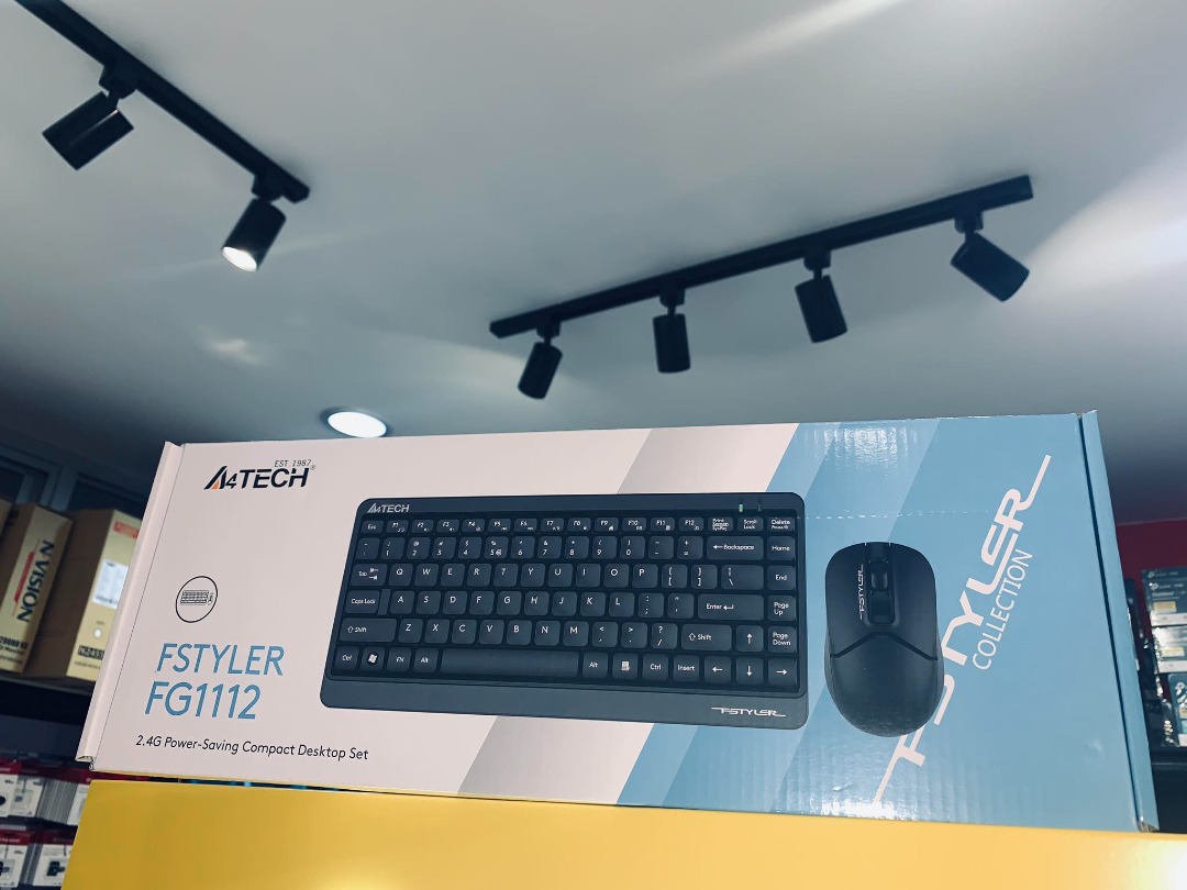 A4Tech Fstyler FG1112 Wireless Compact Keyboard and Mouse Combo Black ...