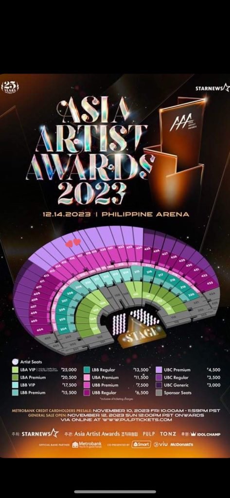AAA/ Asia Artist Awards 2023 UBC Premium tickets, Tickets & Vouchers ...