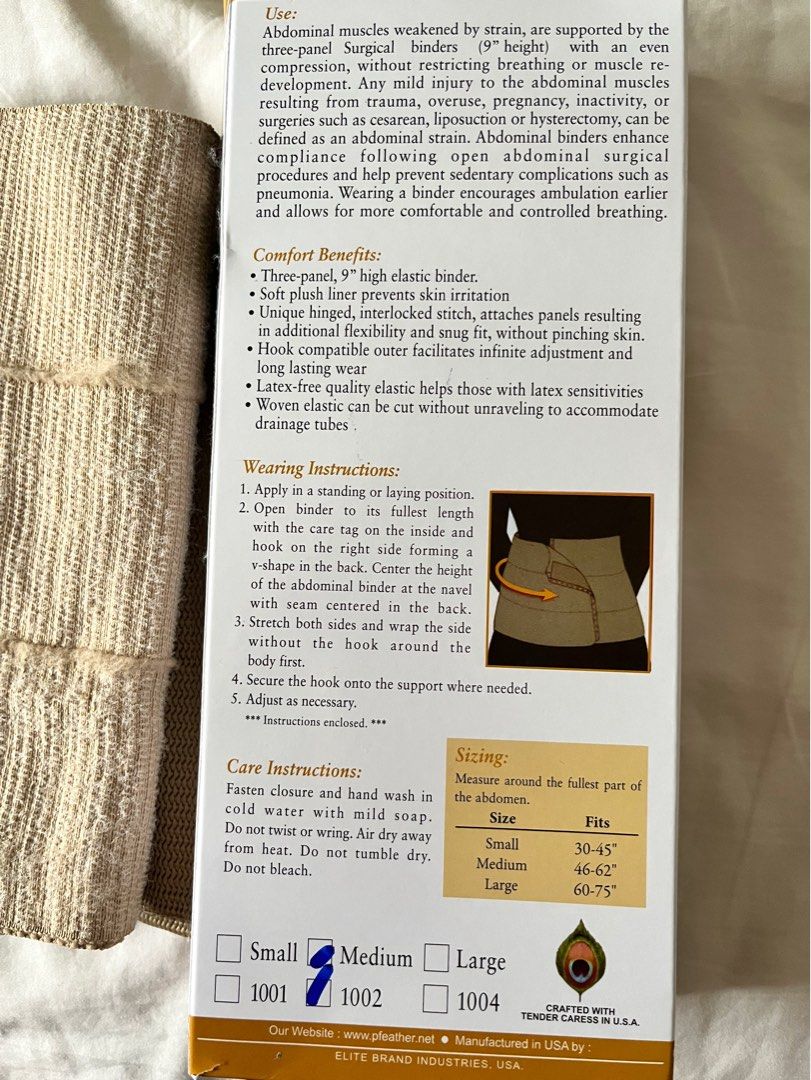 Abdominal Binder for C Sect, Health & Nutrition, Assistive ...