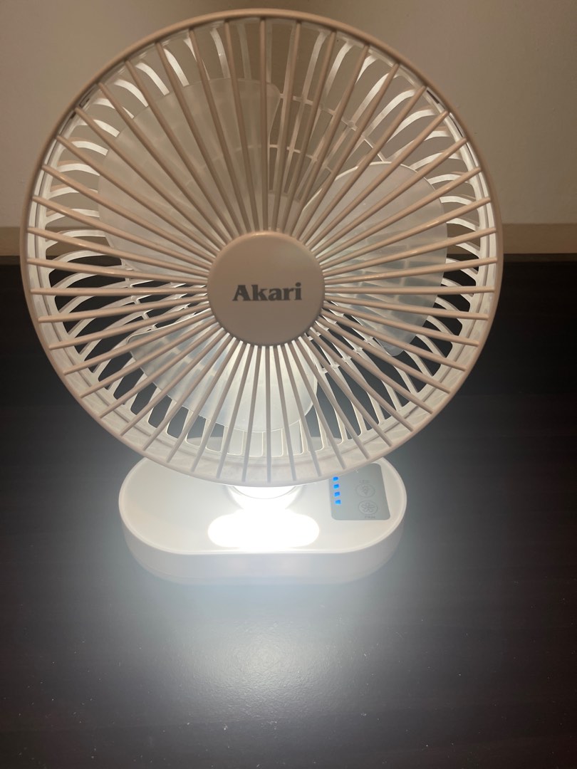 Akari Rechargable Portable Fan, Furniture & Home Living, Lighting ...