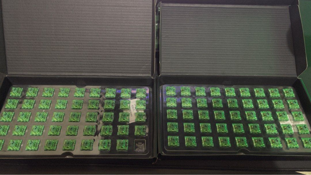 Akko matcha green (hand lubed) and coiled cable, Computers & Tech ...