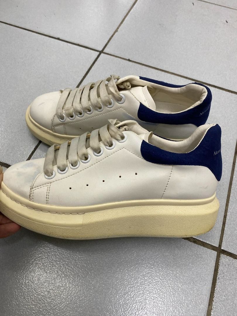 Alexander McQueen White/Paris Blue, Women's Fashion, Footwear, Sneakers ...