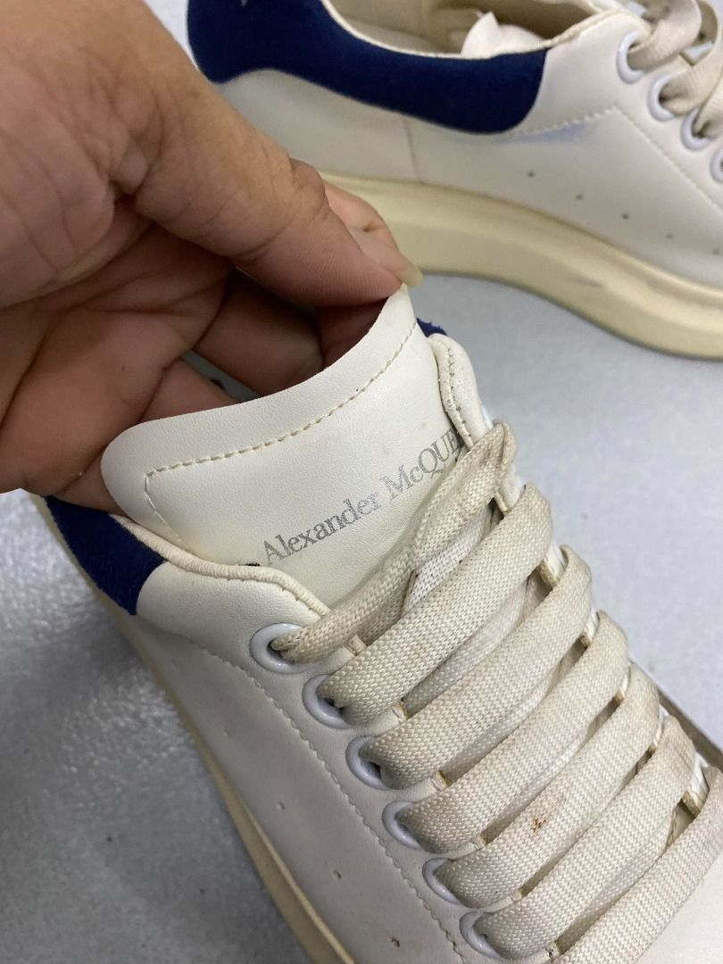 Alexander McQueen White/Paris Blue, Women's Fashion, Footwear, Sneakers ...