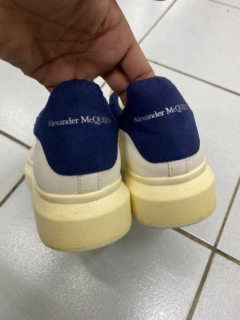 Alexander McQueen White/Paris Blue, Women's Fashion, Footwear, Sneakers ...