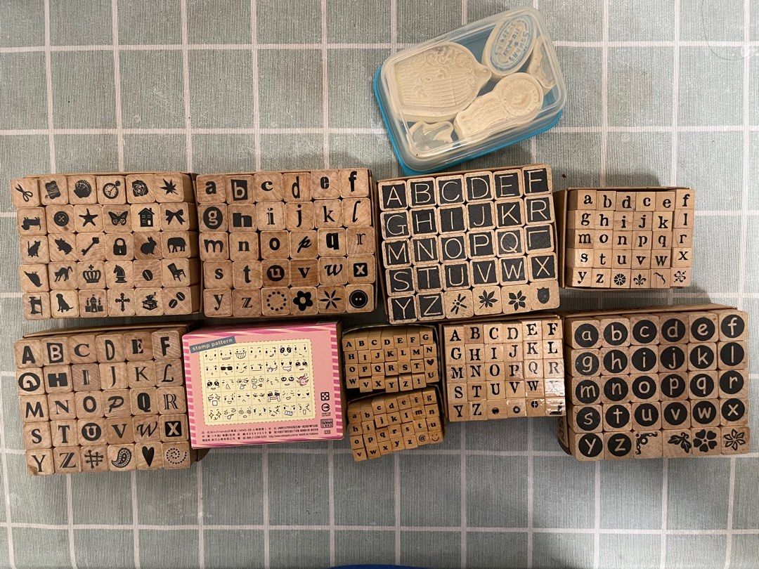 Alphabets stamp set, Hobbies & Toys, Stationery & Craft, Craft Supplies ...