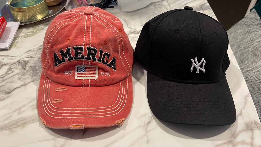America & NYC Caps for 500 as pack!!, Men's Fashion, Watches ...