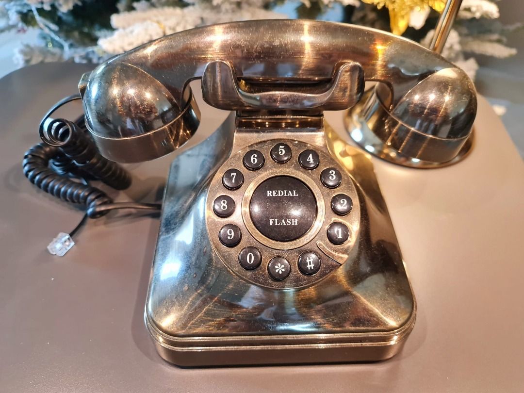RETRO COPPER DESIGN TELEPHONE [WORKING CONDITION], TV & Home Appliances ...