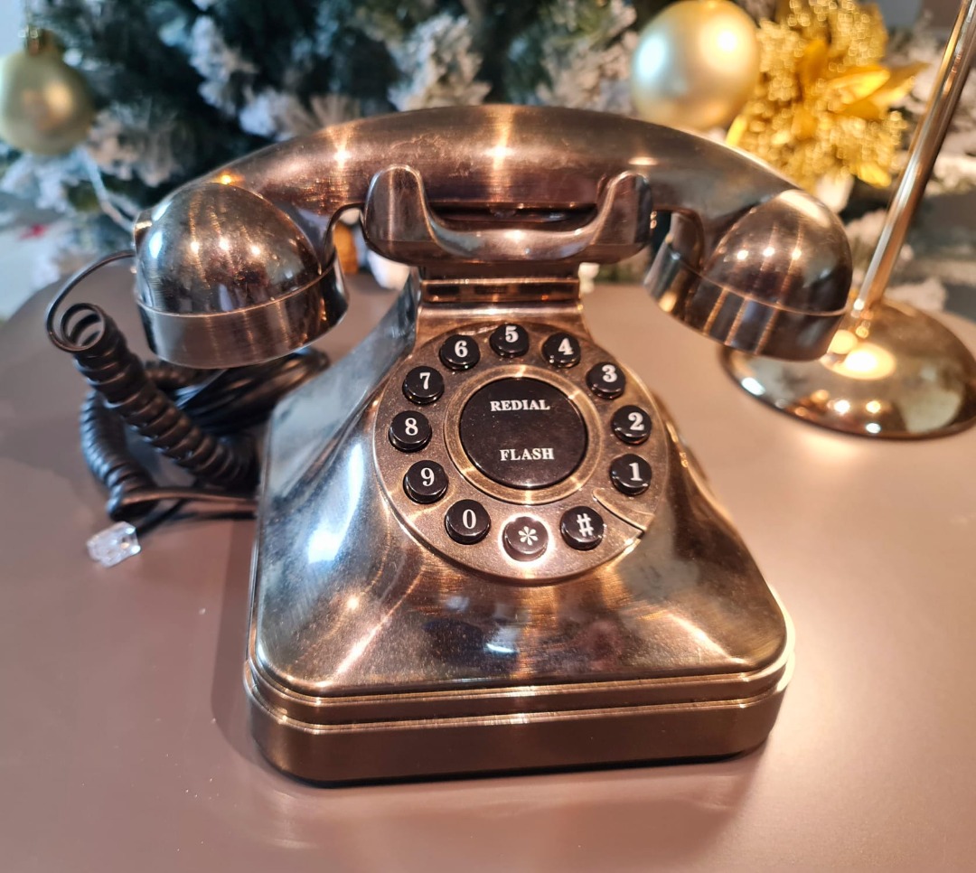 RETRO COPPER DESIGN TELEPHONE [WORKING CONDITION], TV & Home Appliances ...