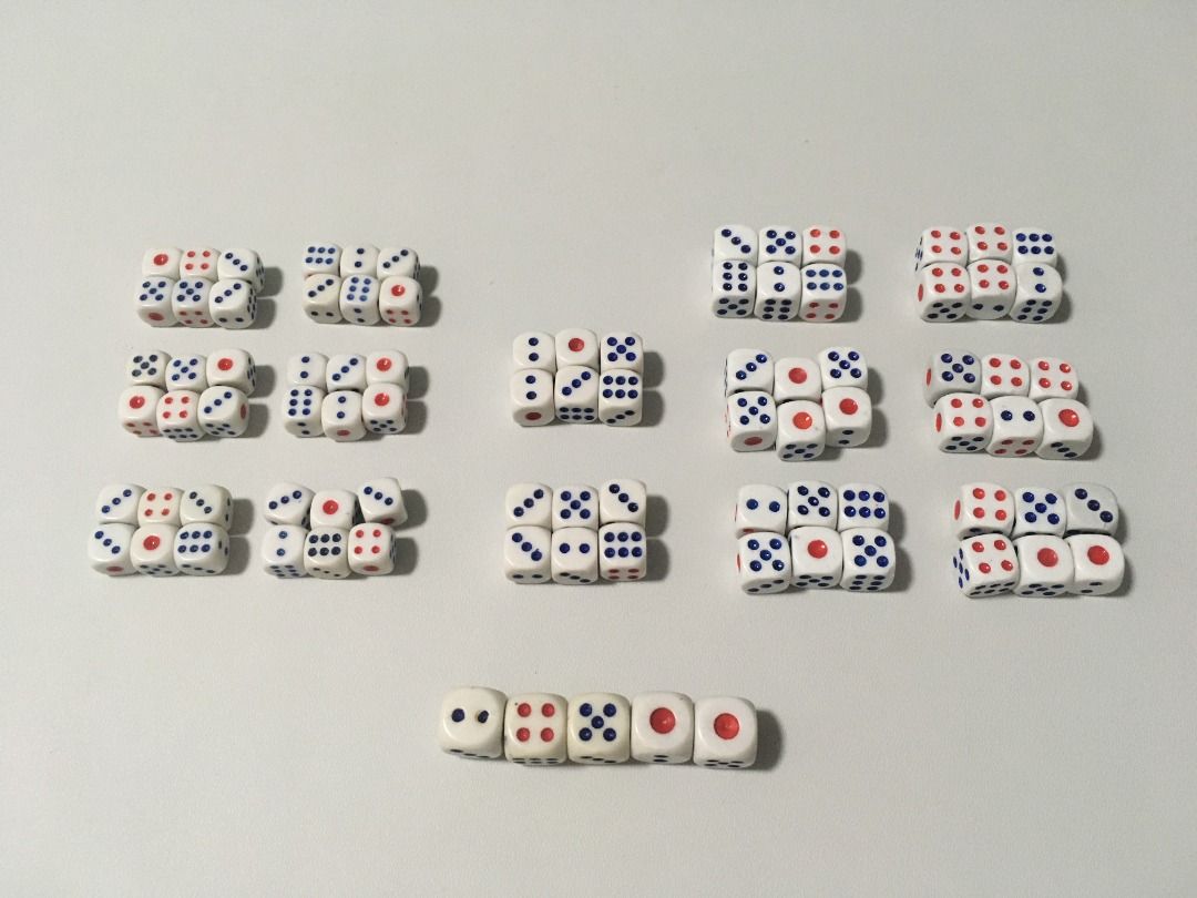 130pcs assorted dice various sizes - plain & colored - take all ...