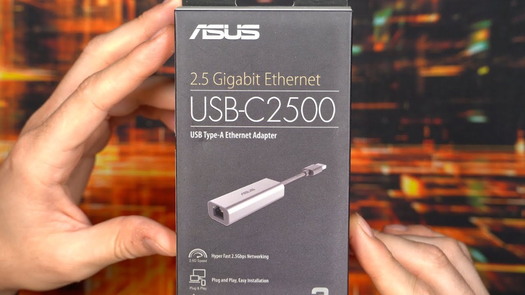 ASUS USB Type-A 2.5G Base-T Ethernet Adapter with backward ...