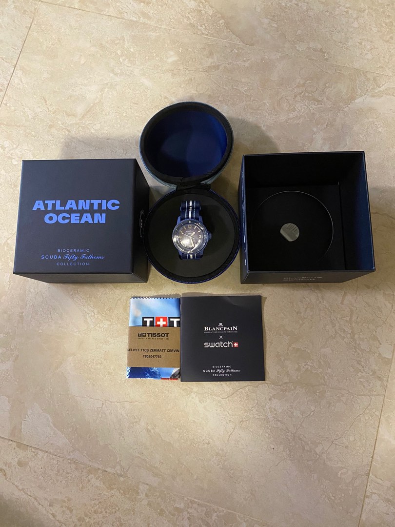 ATLANTIC OCEAN Blancpain X Swatch Watch, Luxury, Watches on Carousell