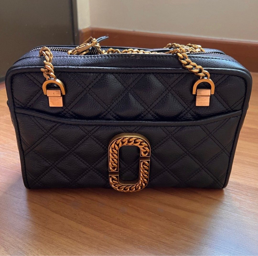 Authentic Marc Jacobs black with gold chain, Luxury, Bags & Wallets on ...
