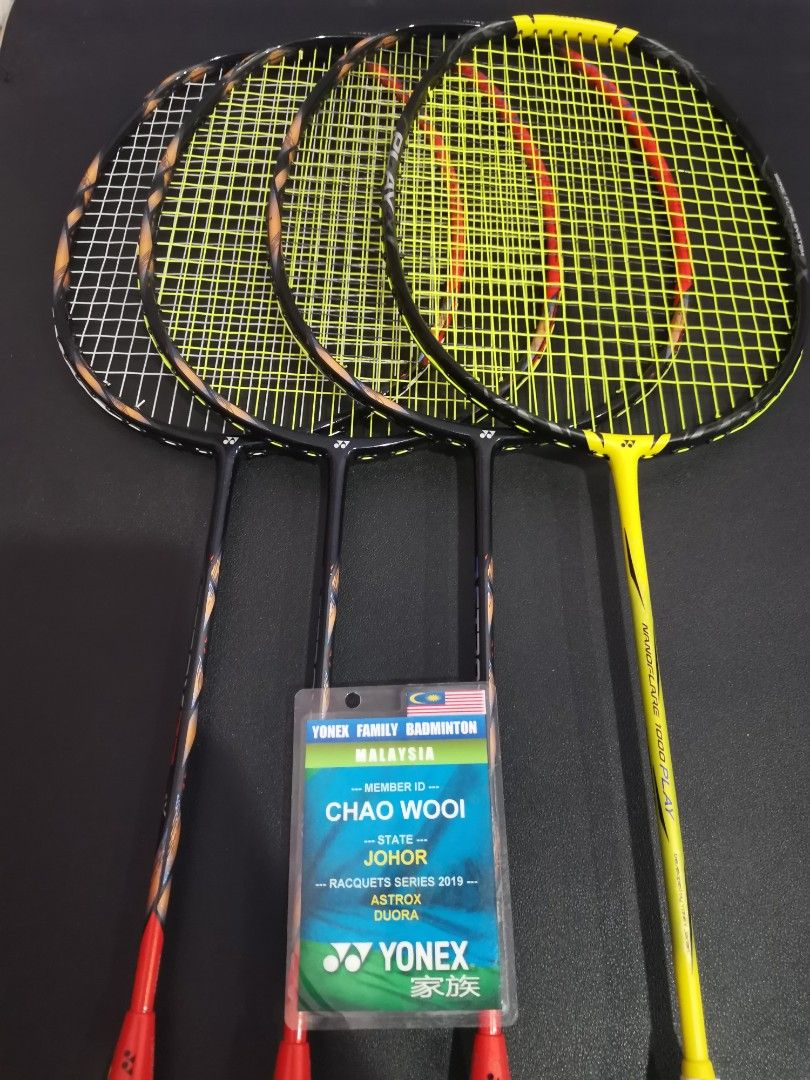 Badminton racket Yonex lining Victor, Sports Equipment, Sports & Games ...