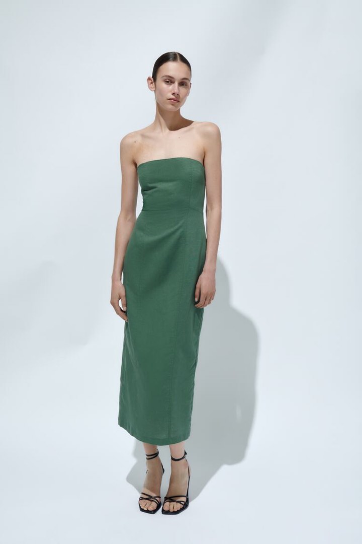 BNWT ZARA linen dress, Women's Fashion, Dresses & Sets, Dresses on ...