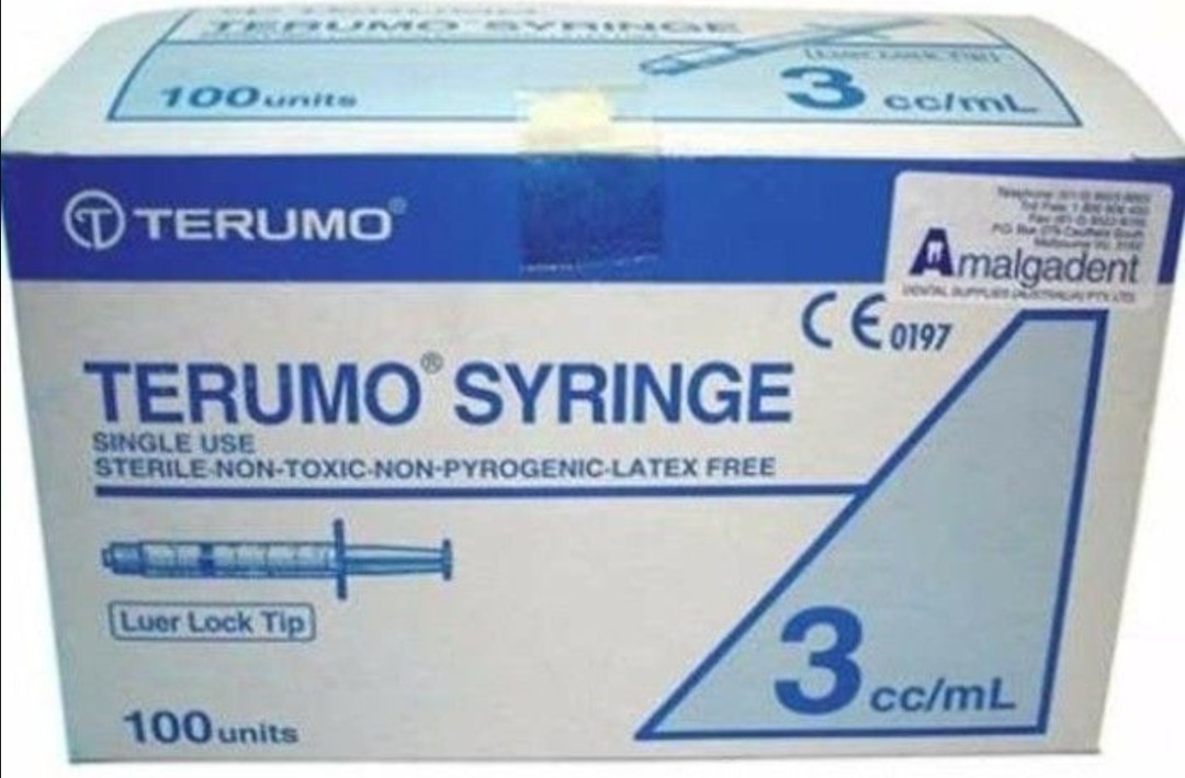 BRAND NEW Terumo Syringe Luer Lock / Luer Slip 3cc/ml 100's without needle, Health & Nutrition ...