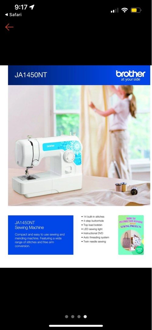 Brother JA1450NT Sewing Machine, TV & Home Appliances, Other Home Appliances on Carousell