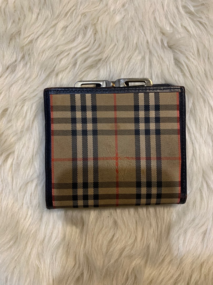 Burberry Small wallet kisslock, Luxury, Bags & Wallets on Carousell