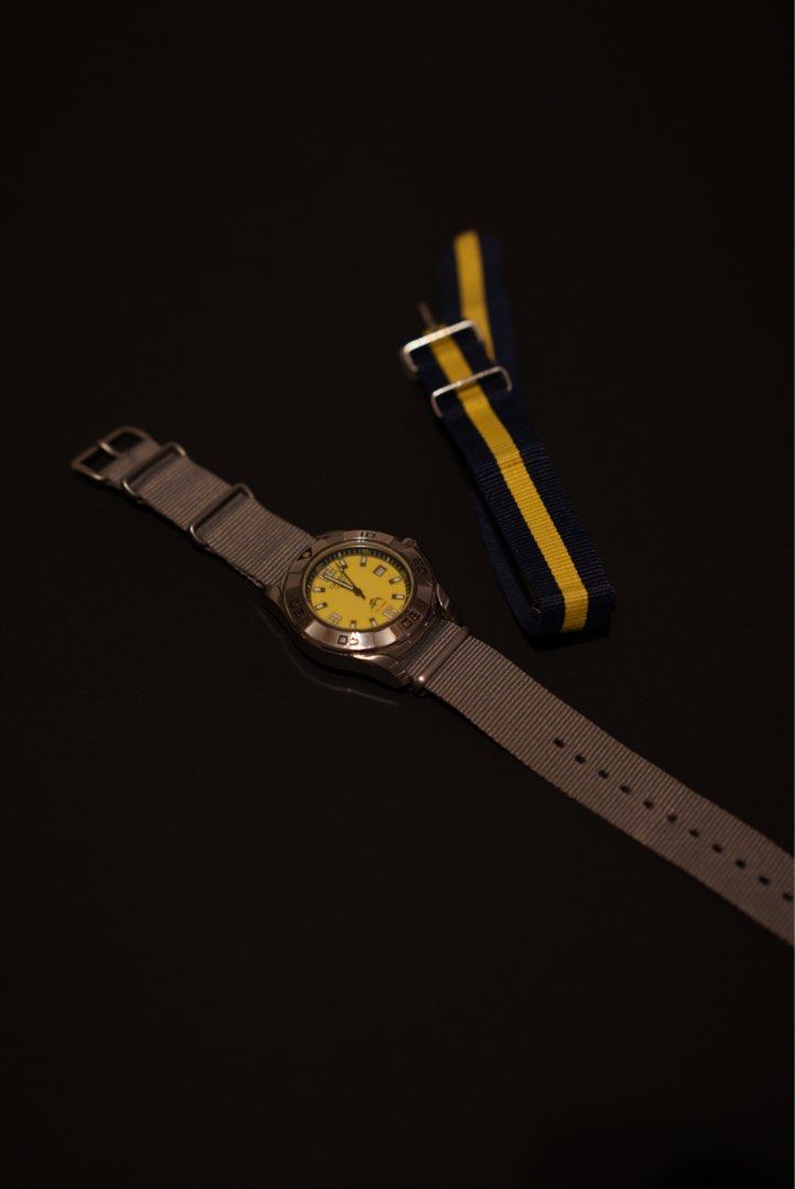 Casio MDV-100 marlin yellow dial, Men's Fashion, Watches & Accessories ...