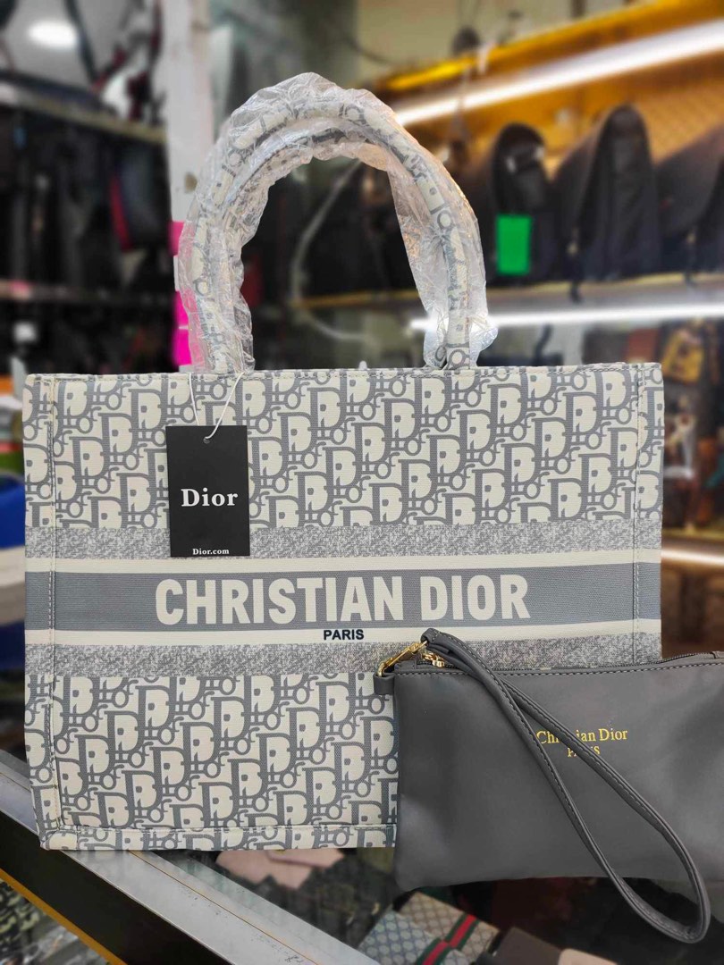 Cd tote bag with pouch, Luxury, Bags & Wallets on Carousell