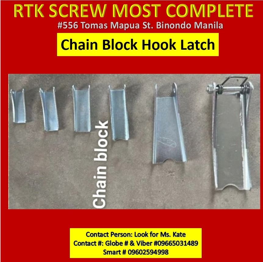 Chain Block Hook Latch, Commercial & Industrial, Construction Tools ...