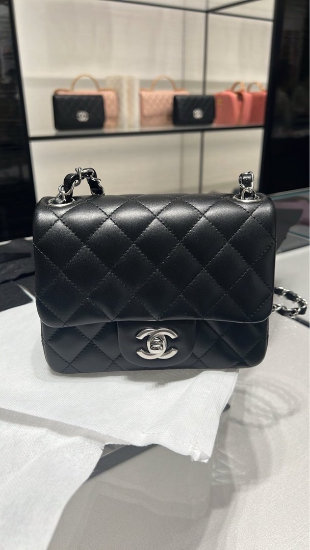 Chanel cf mini 17 mini square 24c, 名牌, 手袋及銀包 - Carousell