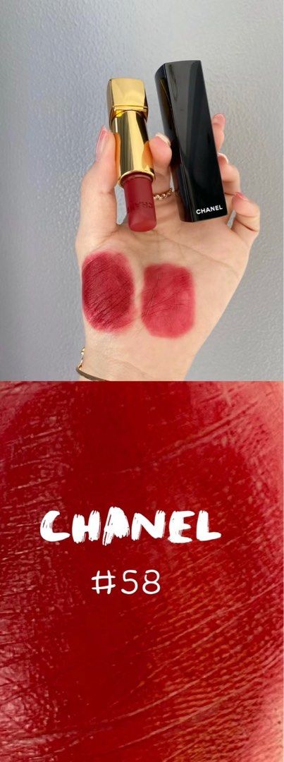 Chanel lipstick #58 rouge vie, Beauty & Personal Care, Face, Makeup on ...