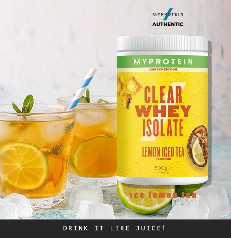 Clear Whey Isolate Iced Lemon Tea (20 servings), Health & Nutrition ...