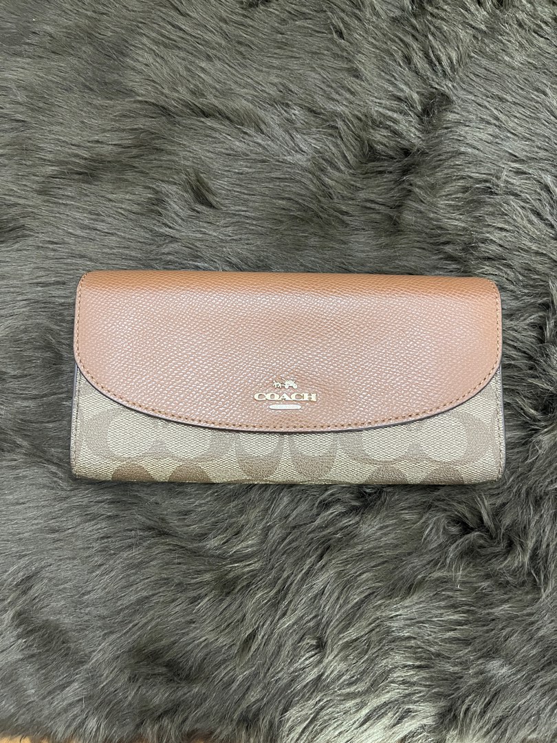Coach Brown Slim Envelope Wallet in Signature, Luxury, Bags & Wallets ...