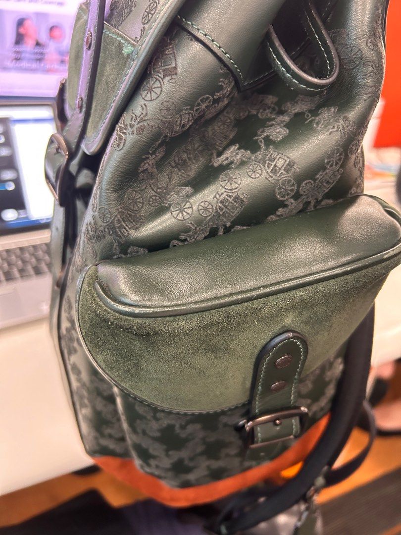 Coach green backpack, Men's Fashion, Bags, Backpacks on Carousell