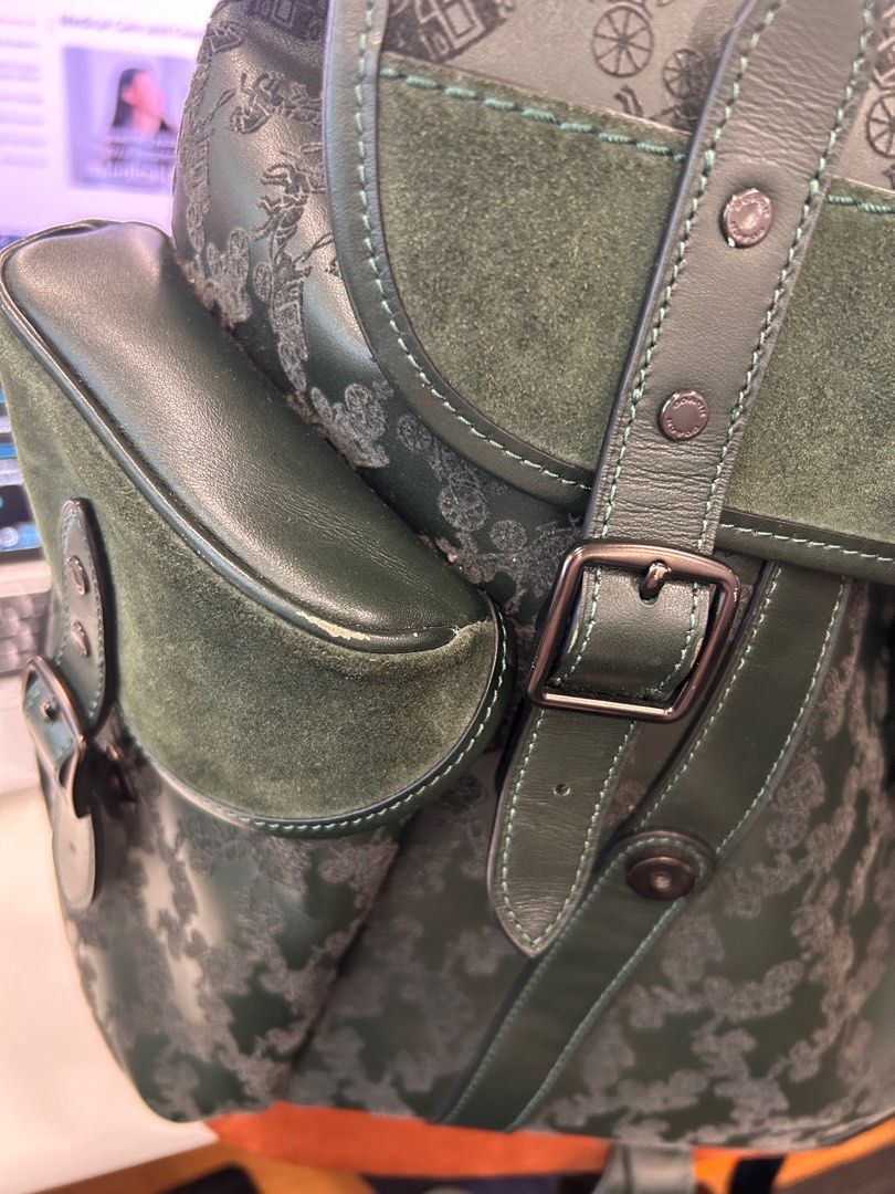 Coach green backpack, Men's Fashion, Bags, Backpacks on Carousell