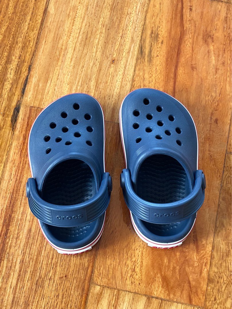 Crocs Off Court Kids (Navy Pepper), Babies & Kids, Babies & Kids ...