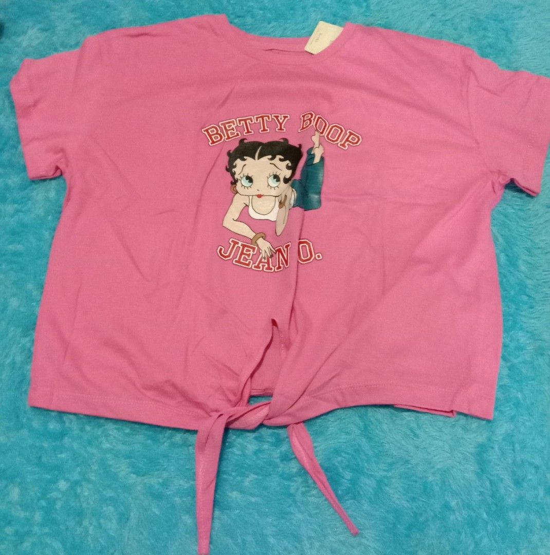 crop betty boo pink ld 100 cm muat netnot, Fesyen Wanita, Pakaian ...