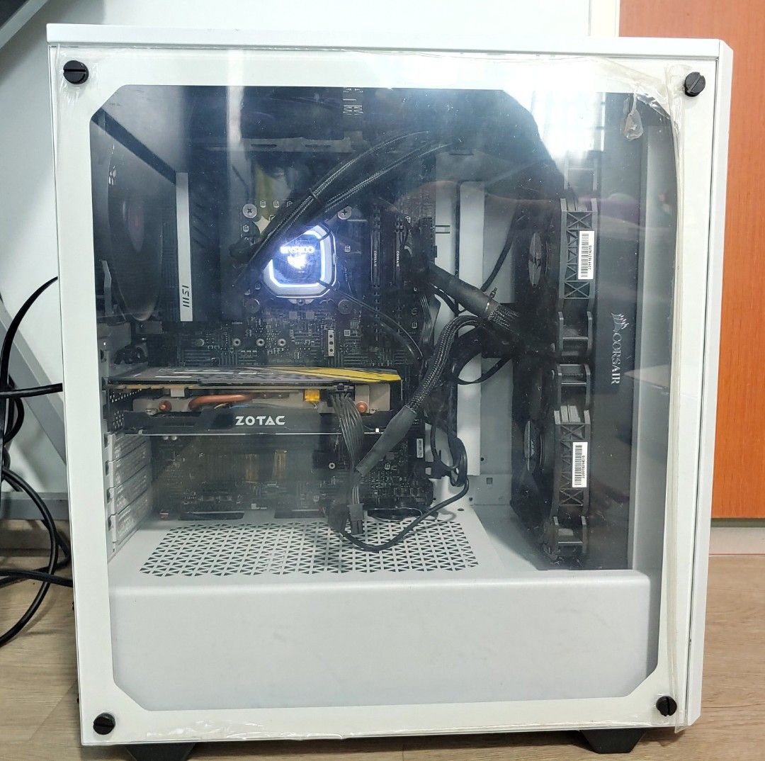Desktop Intel i5-10600k 4.1GHz, Corsair H100i Pro Liquid Cooler, MSI ...