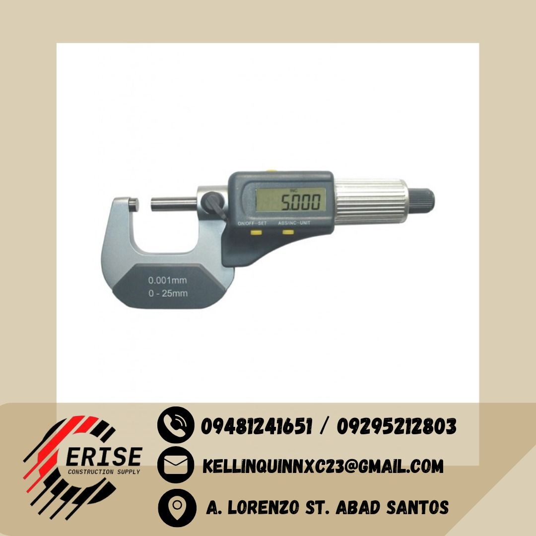 DIGITAL OUTSIDE MICROMETER, Commercial & Industrial, Construction Tools ...