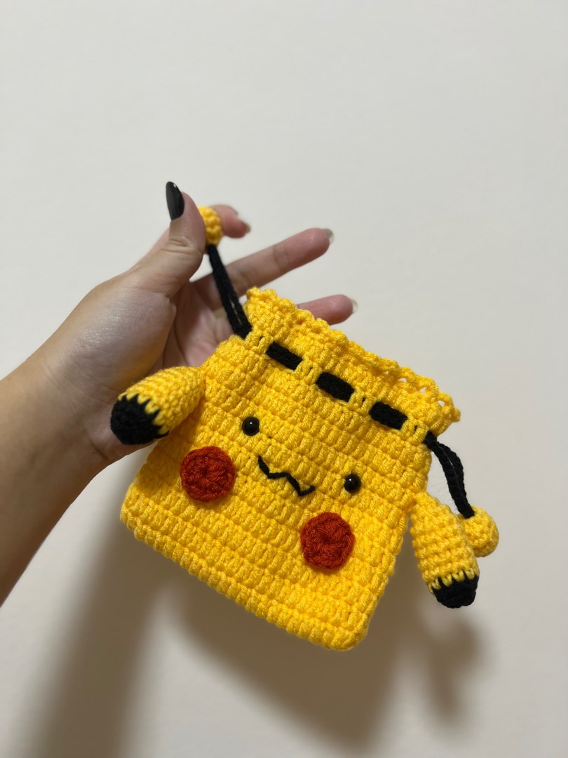 Ditto Pikachu Crochet Pouch, Hobbies & Toys, Stationery & Craft ...