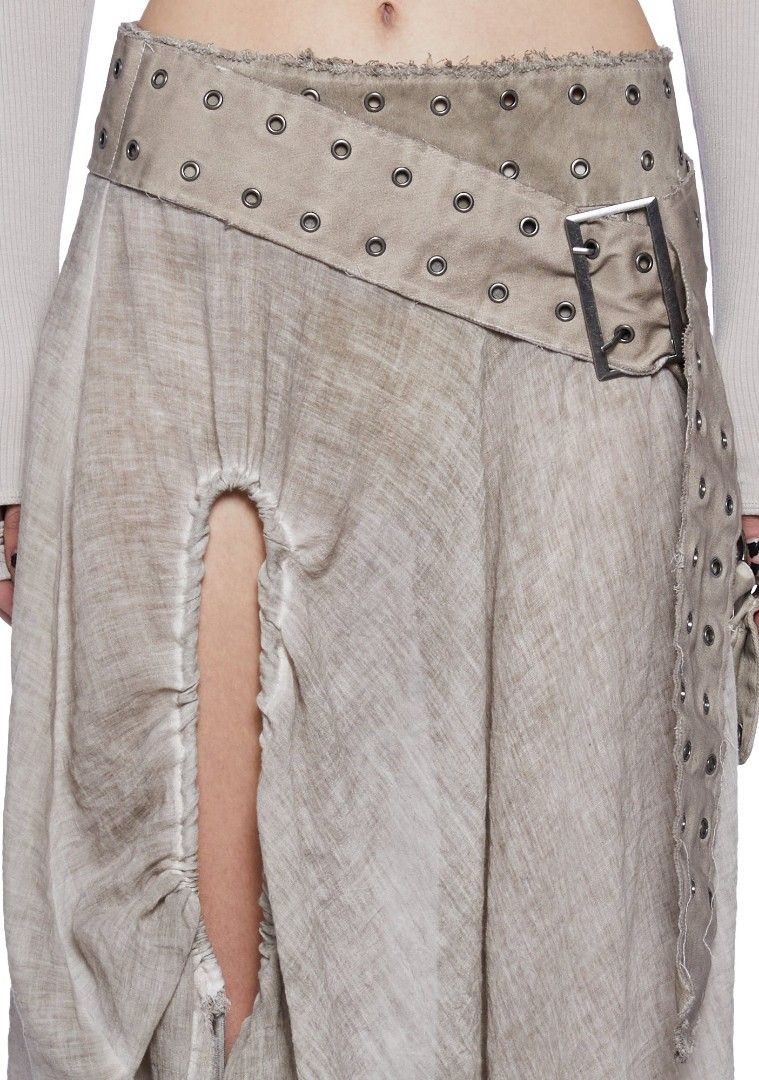 DOLLS KILL Darker Wavs Fader Asymmetrical Midi Gothic Cyberpunk Skirt ...