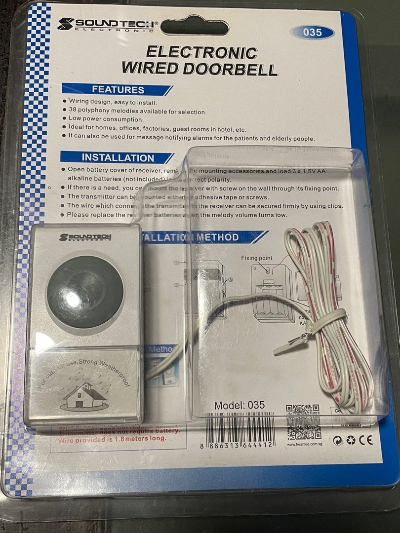 Door bell press/transmitter (New), Furniture & Home Living, Security ...