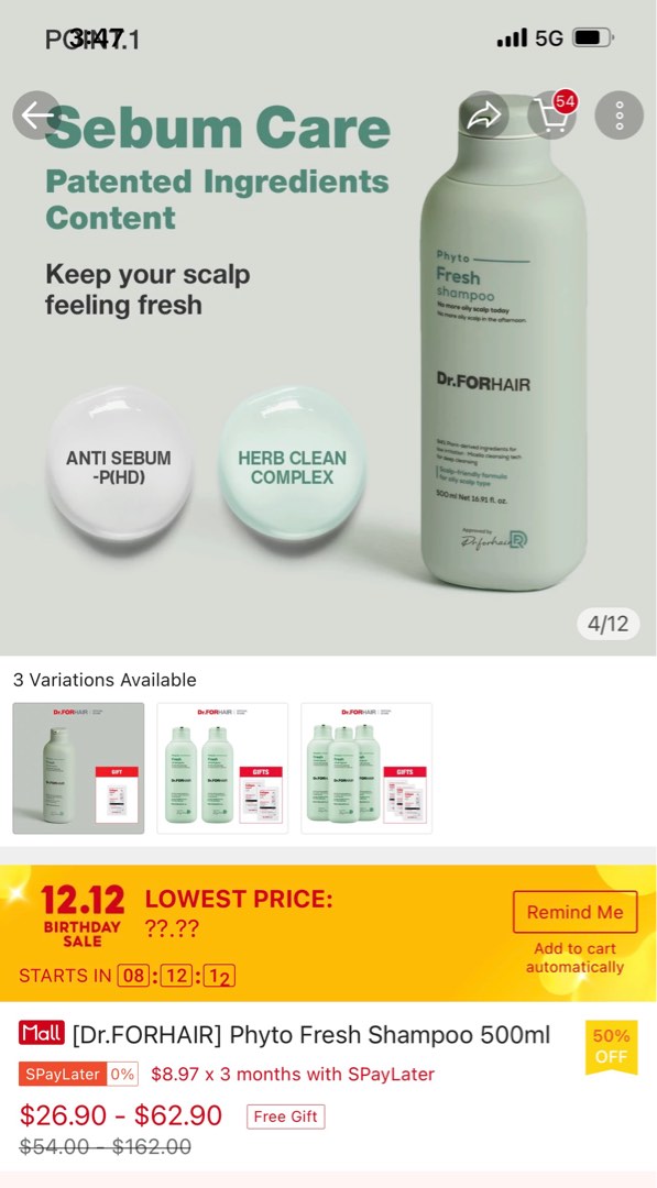 [Dr.FORHAIR] Phyto Fresh Shampoo 500ml, Beauty & Personal Care, Hair on ...