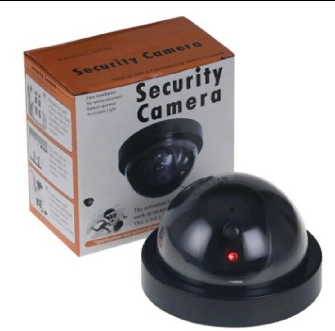 Dummy cctv camera surveillance video 360 fake led light power via AA ...