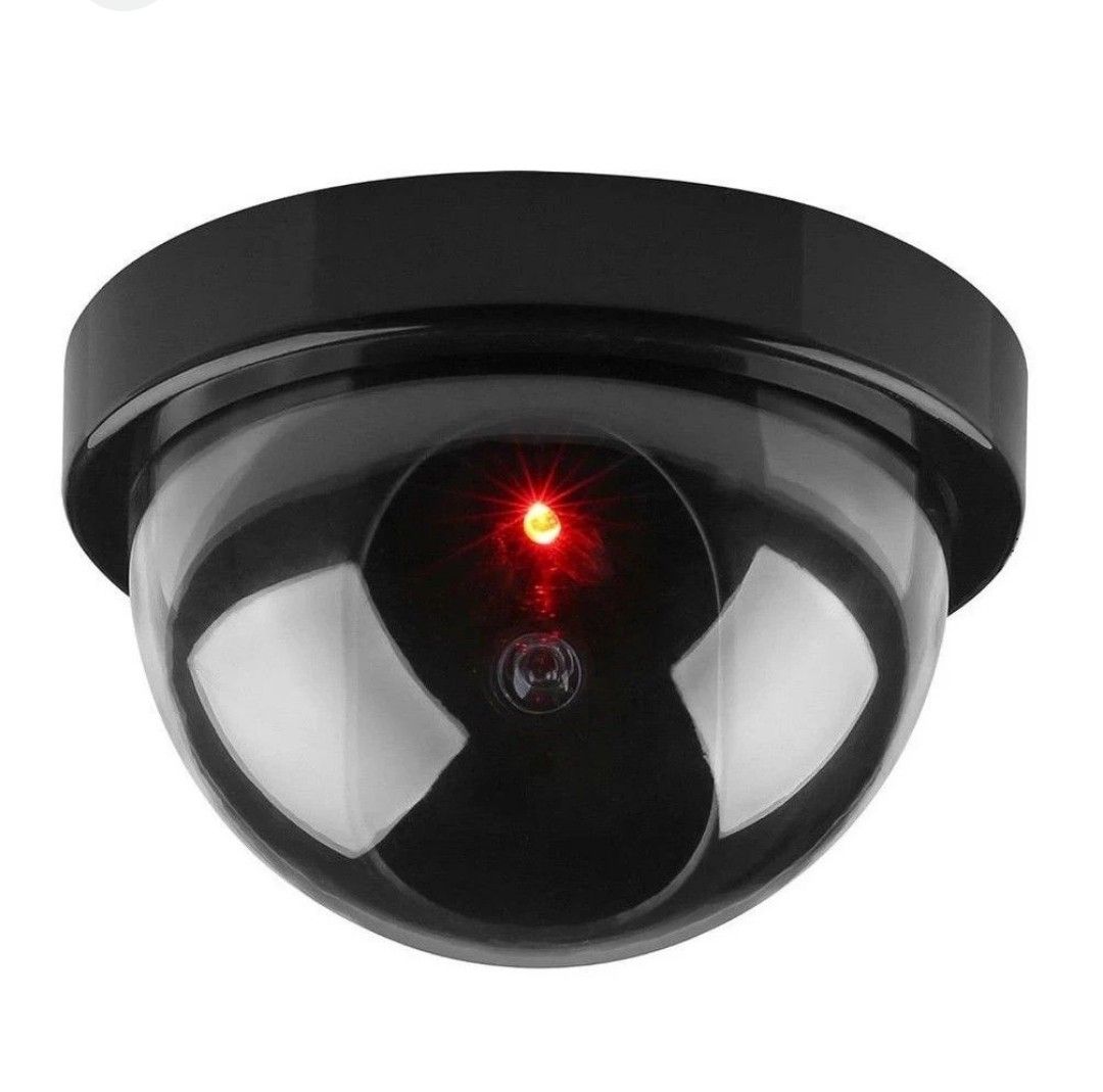 Dummy cctv camera surveillance video 360 fake led light power via AA ...