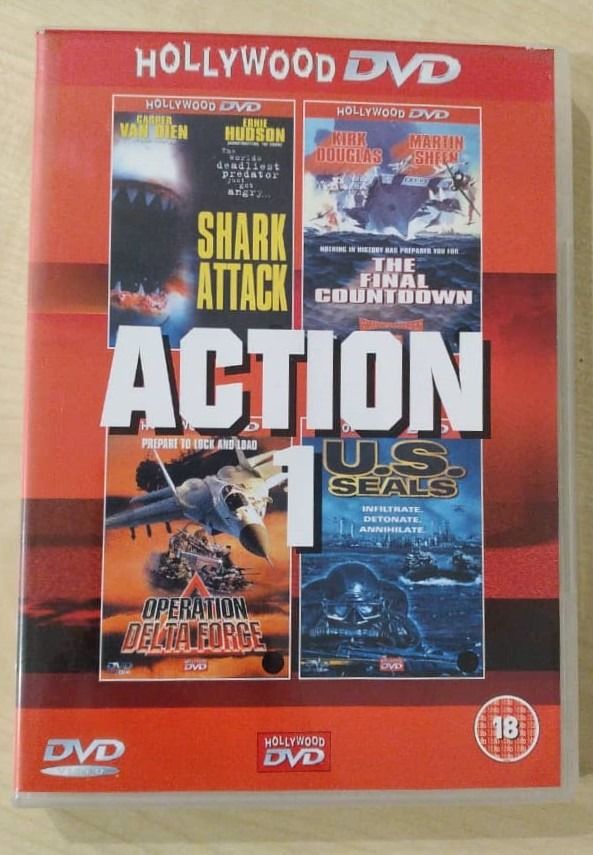 DVD - 4 HOLLYWOOD ACTION MOVIES: SHARK ATTACK (1999) ; THE FINAL COUNTDOWN (1980) ; OPERATION ...