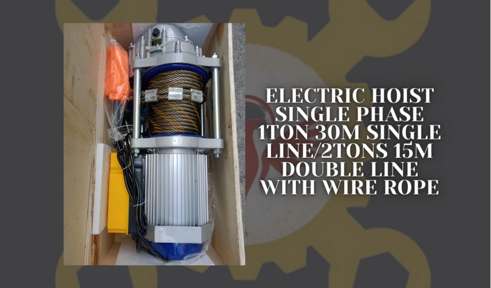 Electric Hoist Single Phase 1ton 30m Single Line/2tons 15m Double Line ...