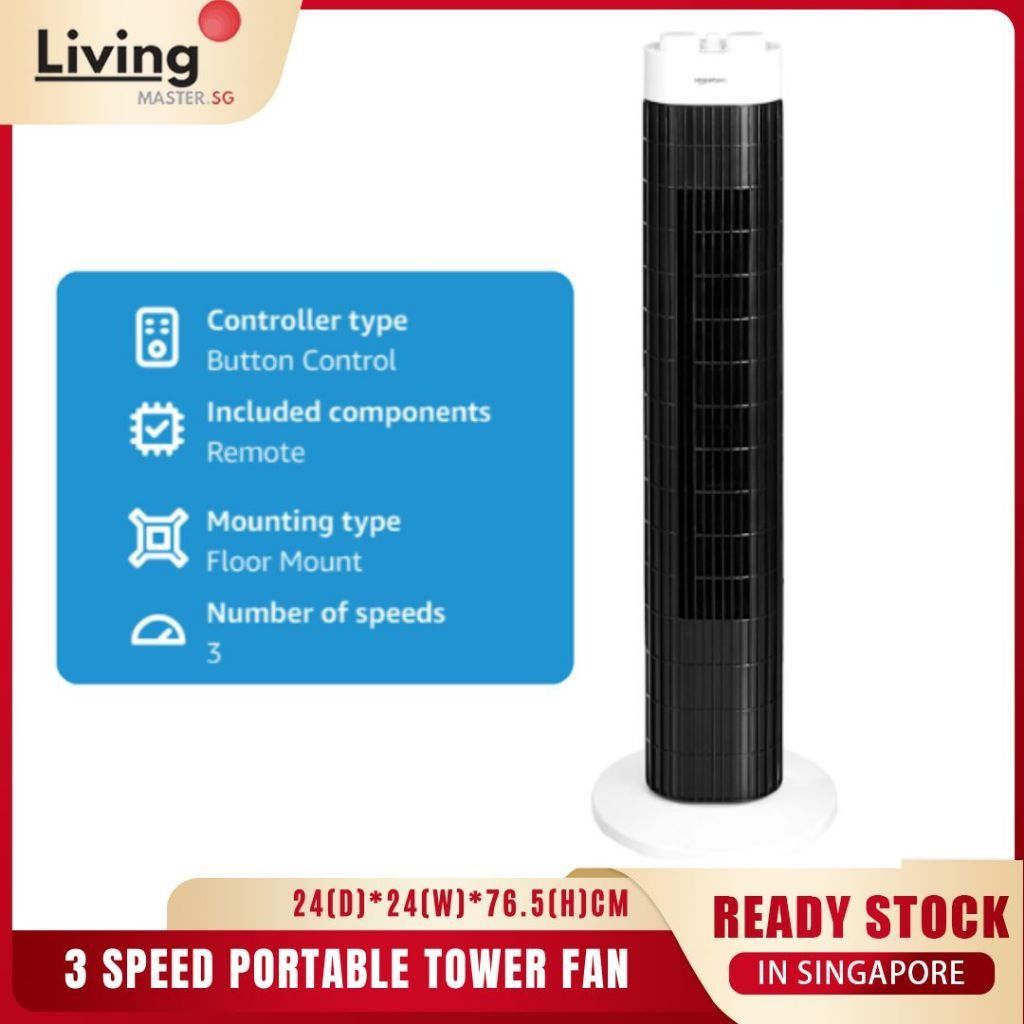 Electric Standing Fan With 3 Speed Oscillating Stand Fan & TOWER FAN ...